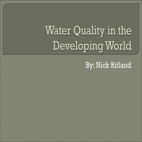 water quality | PPT