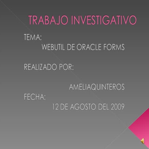 Webutil Oracle Forms Ppt
