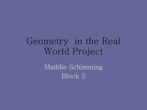 in the real world geometry | PPT
