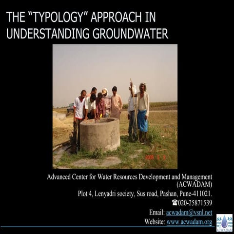 Typology Approach in Groundwater - ACWADAM | PPT
