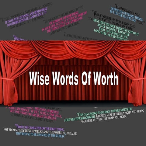 Wise Words Of Worth | PPS