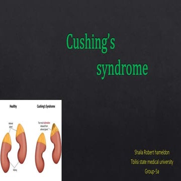 Cushing's syndrome presentation | PPT