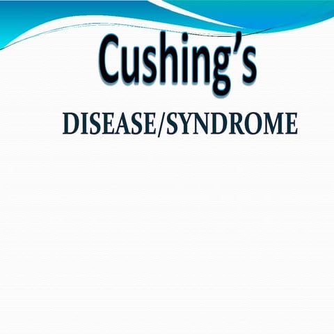 Cushing syndrome | PPTX