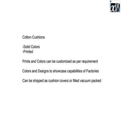 Cushion covers cotton | PPT
