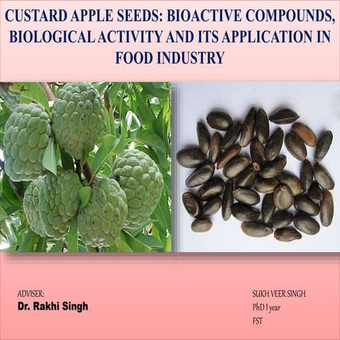 CUSTARD APPLE SEEDS: BIOACTIVE COMPOUNDS, BIOLOGICAL ACTIVITY AND ITS ...