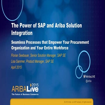 The Power Of Sap And Ariba Solution Integration Pptx
