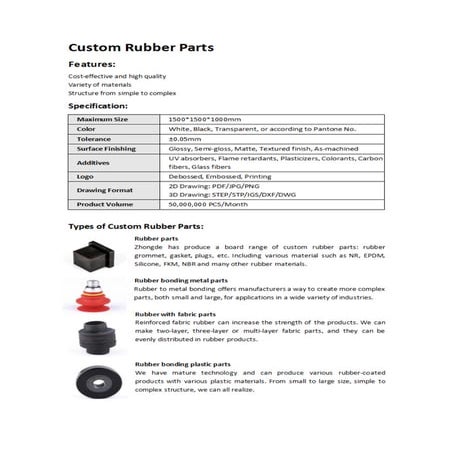 Customized Rubber Parts | PDF
