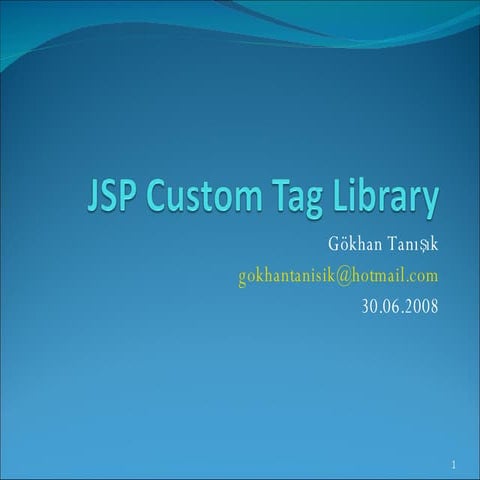 JSP Custom Tag Library | PPT