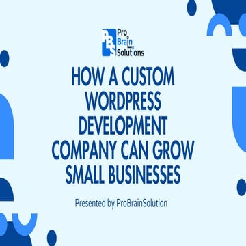 Why Small Businesses Need Custom WordPress Websites in 2025 | PDF