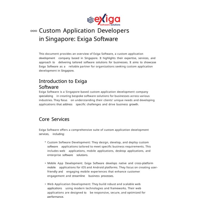Custom Application Developers in Singapore_ Exiga Software.pptx