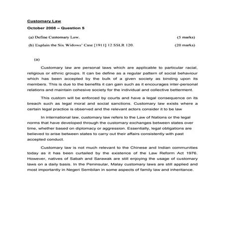 Customary law 3 | DOCX