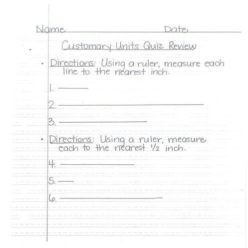 Customary Units Quiz Review | PDF