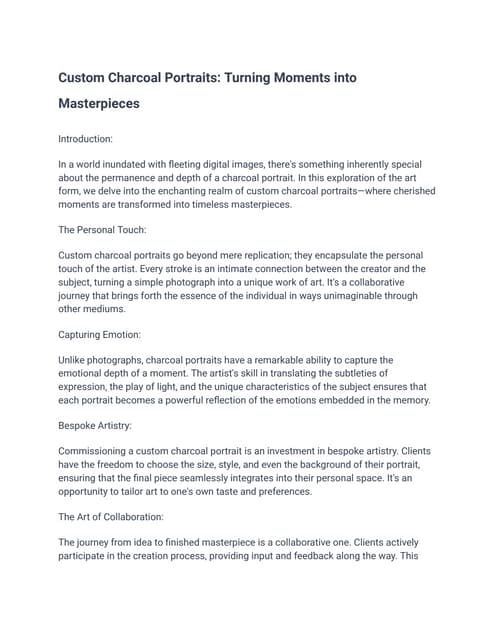 Elevating Memories The Artistry of Pencil Sketch and Charcoal Sketch ...