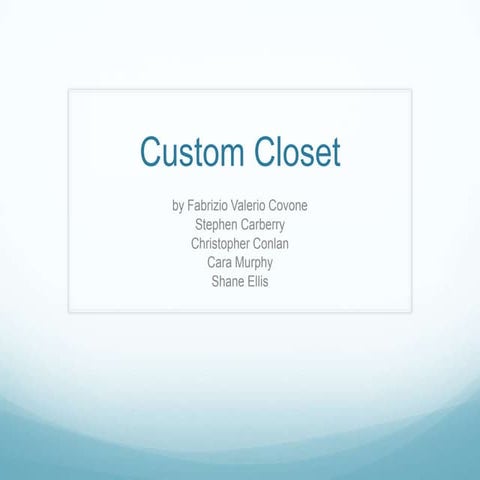 Custom Closet Presentation | PPTX