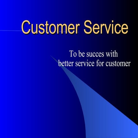 Customer Service | PPT