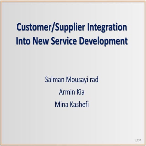 Customer and supplier integration | PPTX