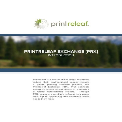 PrintReleaf Customer Brochure | PDF