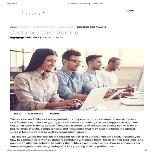 Customer Care Training Courses | PDF