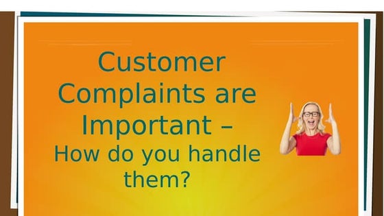 Handling customer complaints | PPT