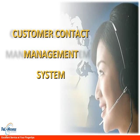 Customer contact management system | PPT