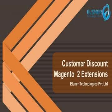 Customer discount magento 2 | PPTX
