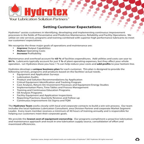 Customer expectations | PDF