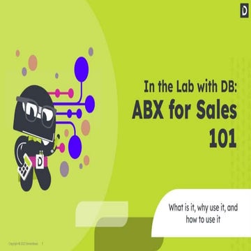 Customer Lab - ABX for Sales 101 | PPTX | Sales | Business