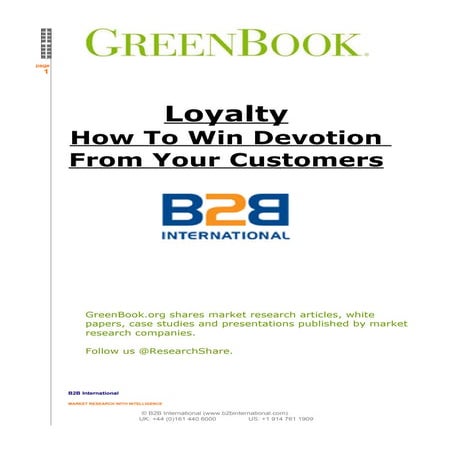 Customer Loyalty: How to Win Devotion From Your Customers | DOC