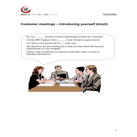 Talking about your company | DOC