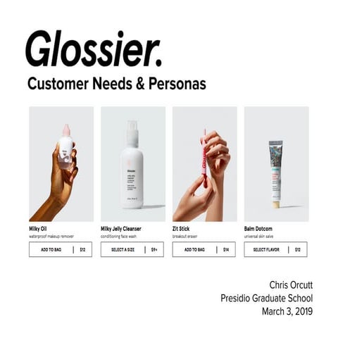 Glossier Customer Needs and Persona | PDF