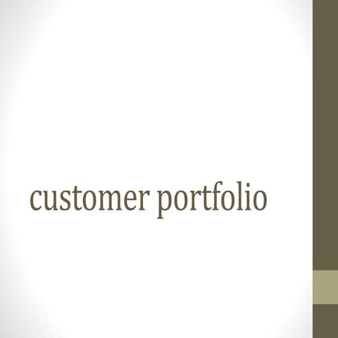 customer portfolio.pptx bnusiness process | PPTX