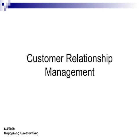 Customer Relationship Management | PPT