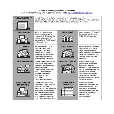 Customer Requirement template | DOC