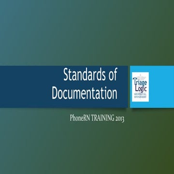 Standards of Documentation | PPT