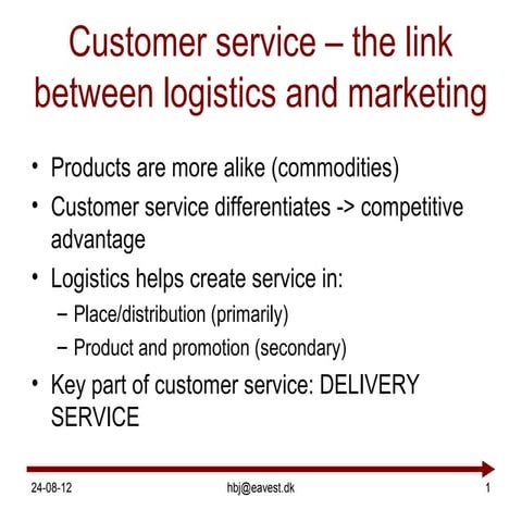 Consumer products logistics capabilities | PPTX