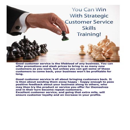Great Customer Service - the secret to your businesses success!