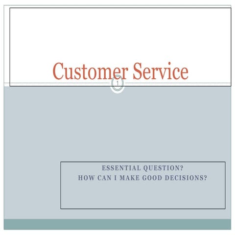 Golden Rules of Customers Service | PPTX