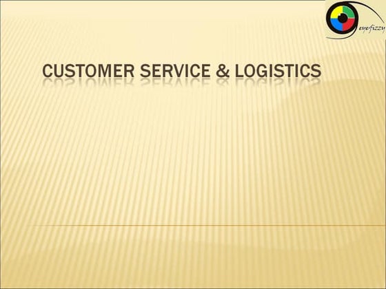 Distribution Customer Service and Logistics | PDF | Logistics and ...