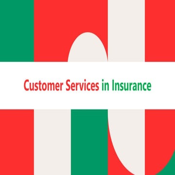Customer Services in Insurance | PPTX