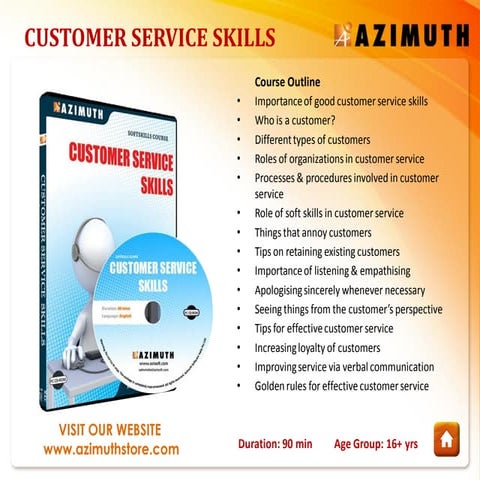 CUSTOMER SERVICE SKILLS CD - AZIMUTHSTORE.COM