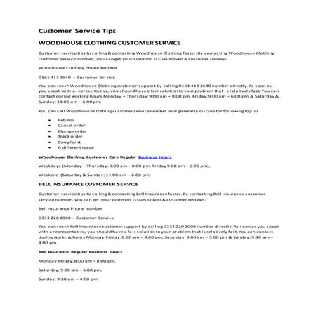 Customer service tips | PDF