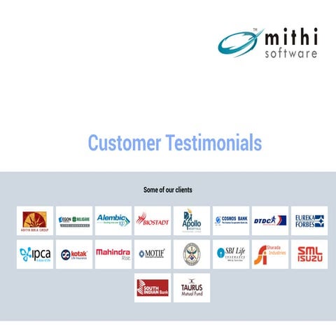 Customer testimonials | PDF