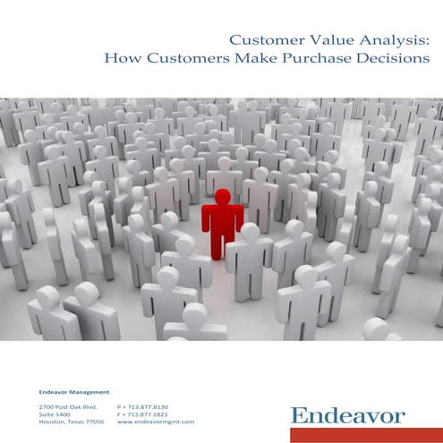 Customer Value Analysis: How Customers Make Purchase Decisions | PDF