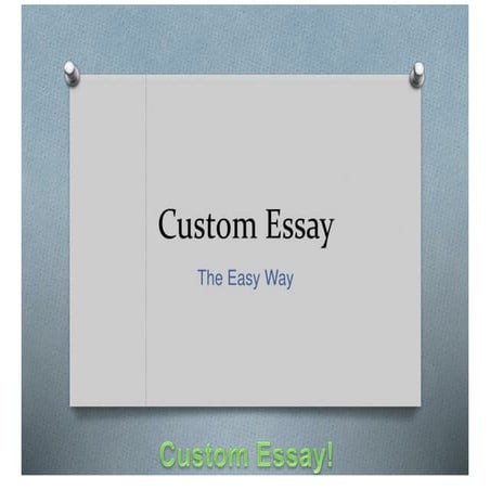 Custom Essay | PDF