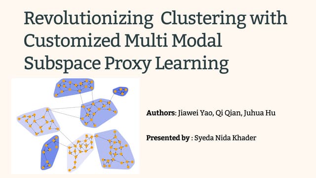 Customized Multiple Clustering Via Multi Modal Subspace Proxy Learning