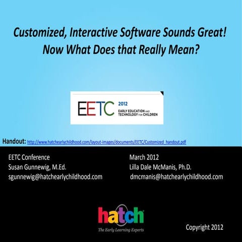 Customized Interactive Software EETC 2012 | PPTX