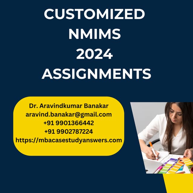 PARUL UNIVERSITY – MBA - Information Systems for Business Solved Assignments | PDF