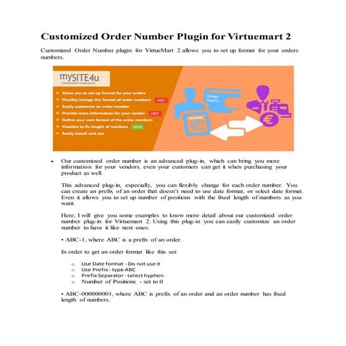 Customized order number plugin for virtuemart 2 | PDF