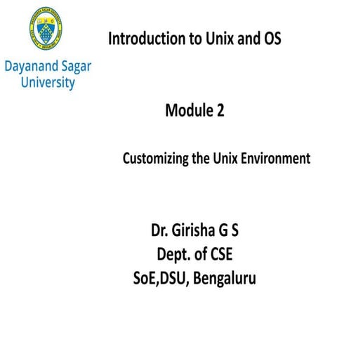 Customizing The Unix Environment Ppt 6420
