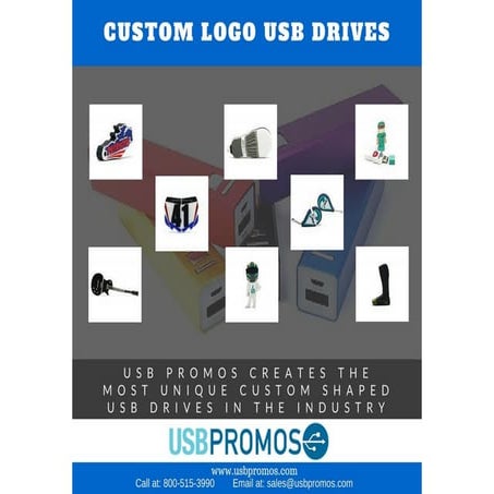 Custom Logo Shape USB Drives | PPT